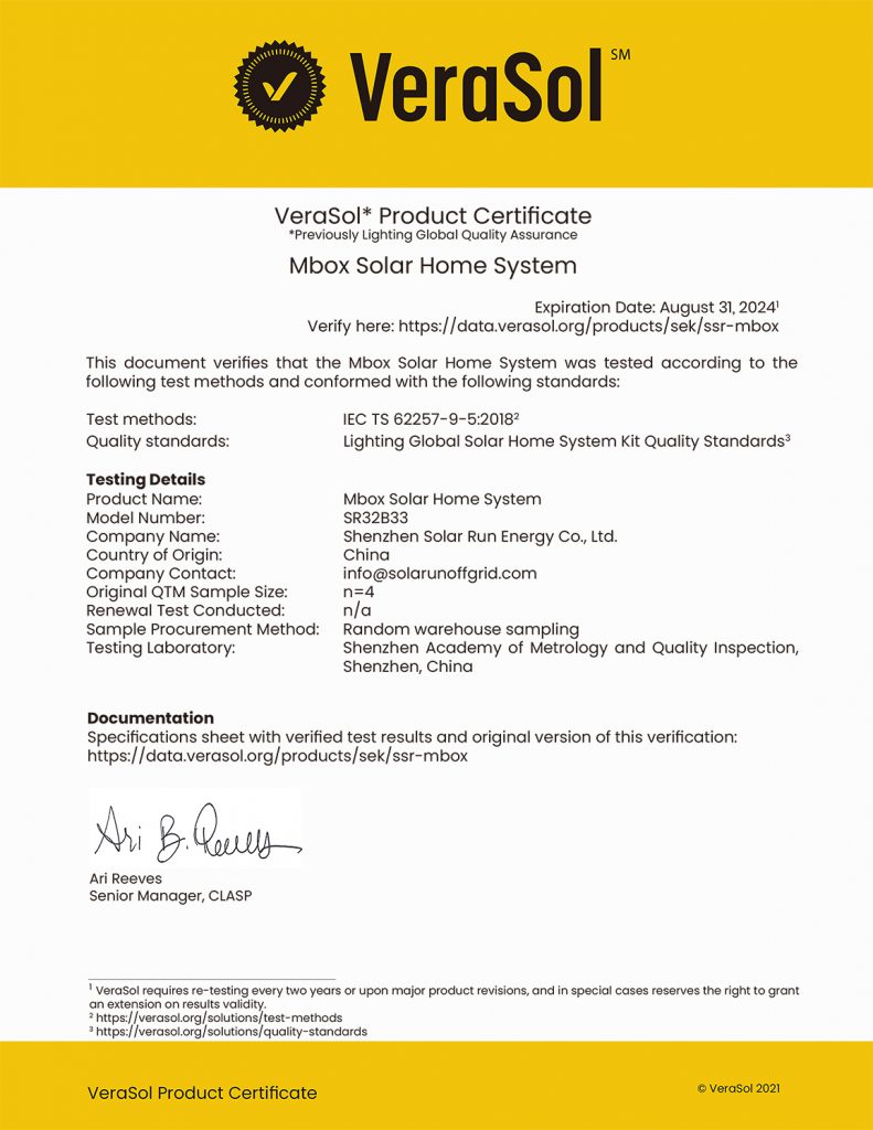 Solarun A Leader in Pay-As-You-Go Solar Systems with VeraSol